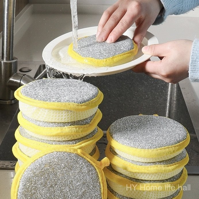 Double Sided Dishwashing Sponge lap isi rumah Pot pembersihan kain ...