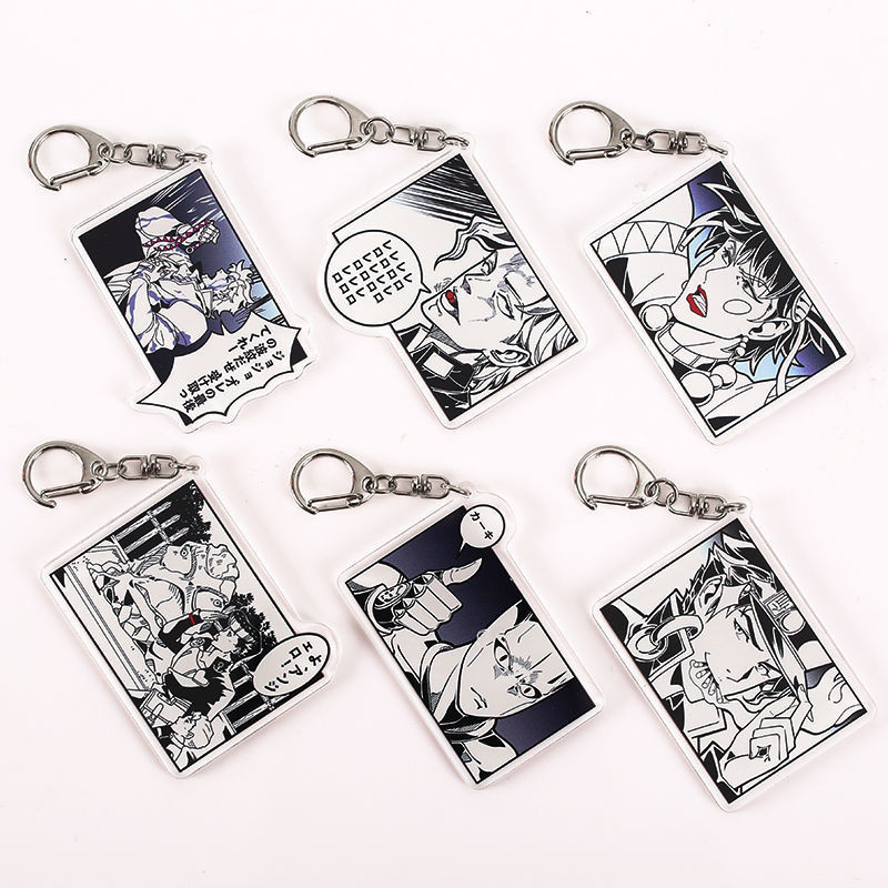 Anime Keychain Jojo's Bizarre Adventure acrylic Keychain cute bag ...