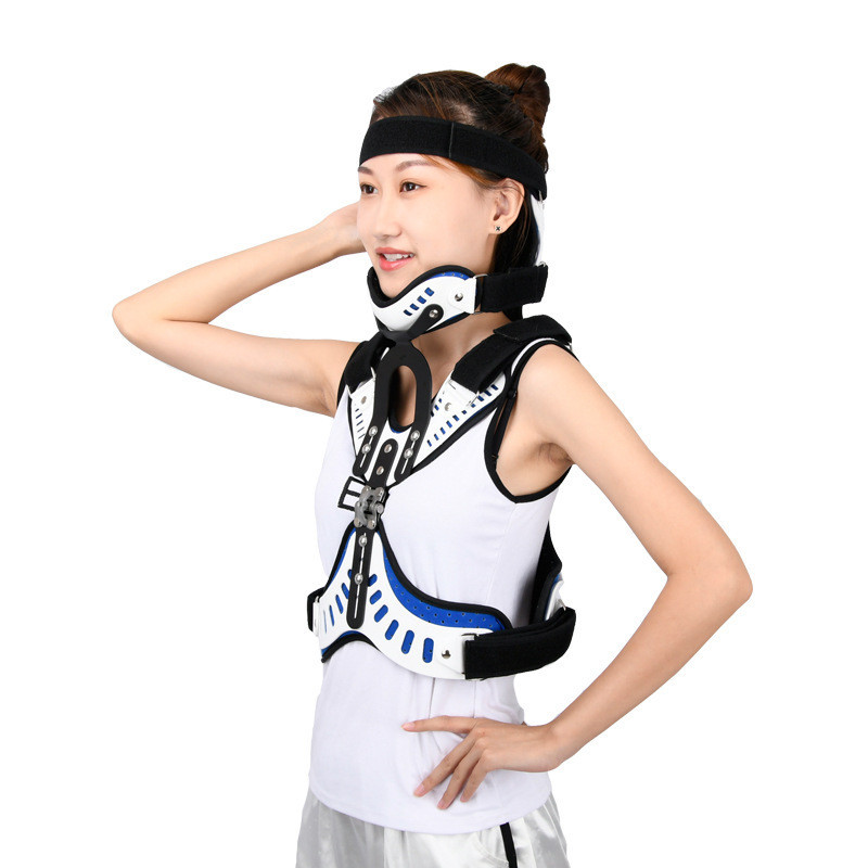 Adult Adjustable Head Neck Chest Brace Cervical Fracture Support And ...