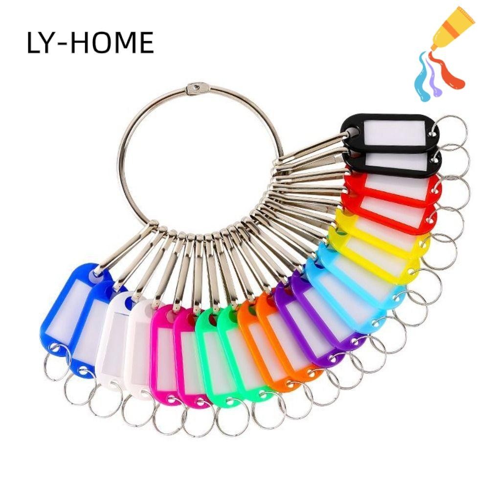 LY-HOME 10/20/30/40 Pieces Key Tags, Transparent Window Plastic Key ...