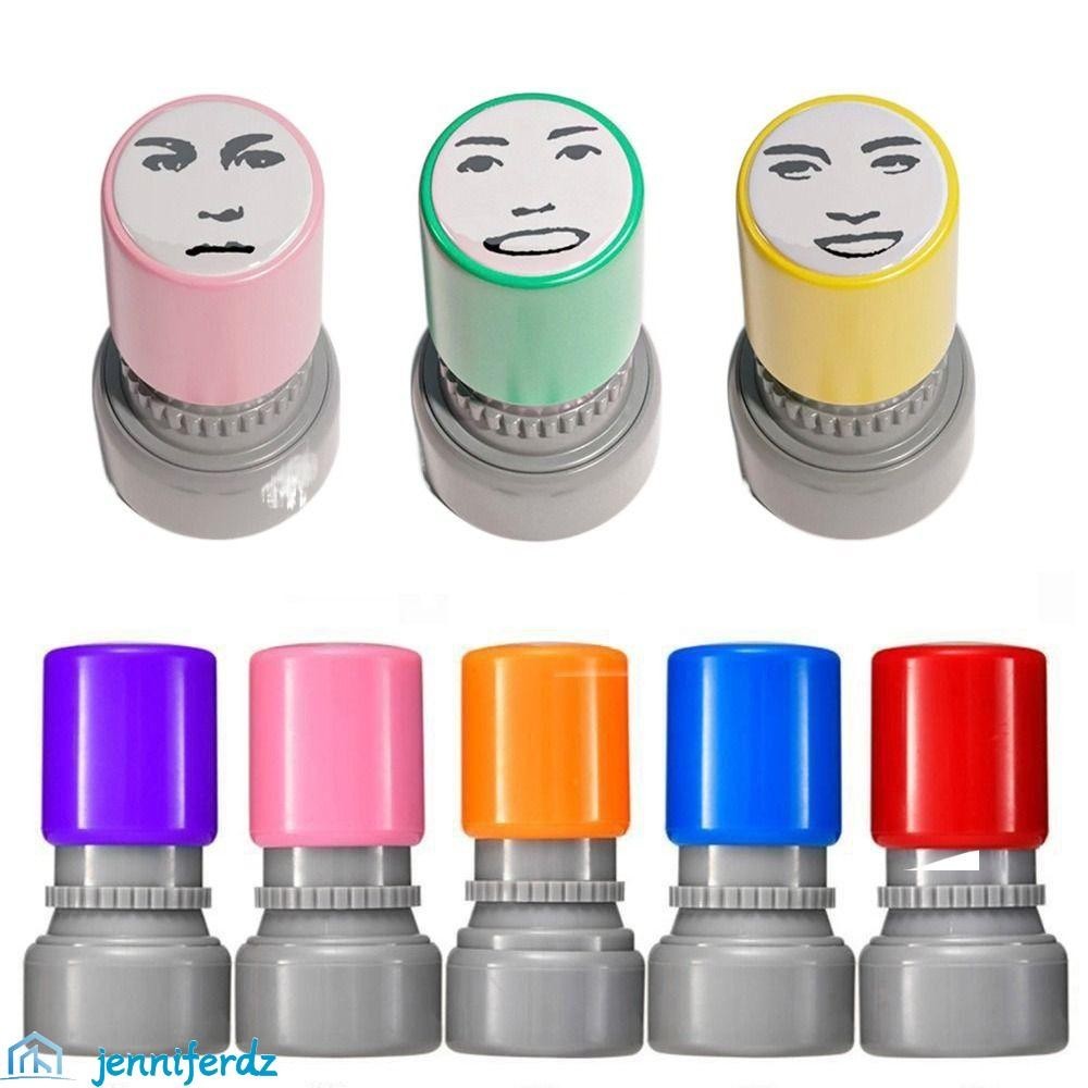 JENNIFERDZ Face Memes Seal Stamp, Self-Inking Prank Trick Funny Seal ...