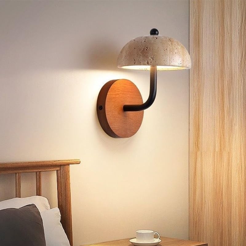LAMPU DINDING BILIK TIDUR MODERN WOODEN WALL LAMP UNIQUE DESIGN YELLOW ...