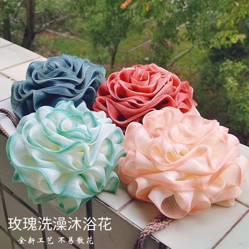 Zb6m Large Size Bath Bath Ball Super Soft Sponge Lace Rose Bath Ball ...