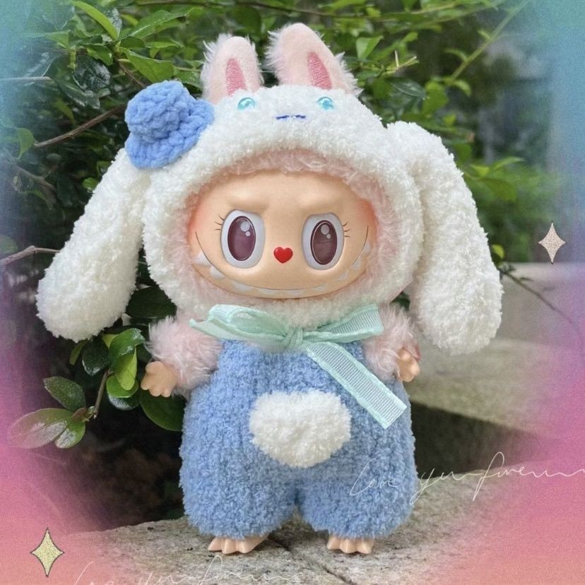 Handmade Finished labubu Vinyl Baby Clothes Macaron labubu Cinnamon Dog ...