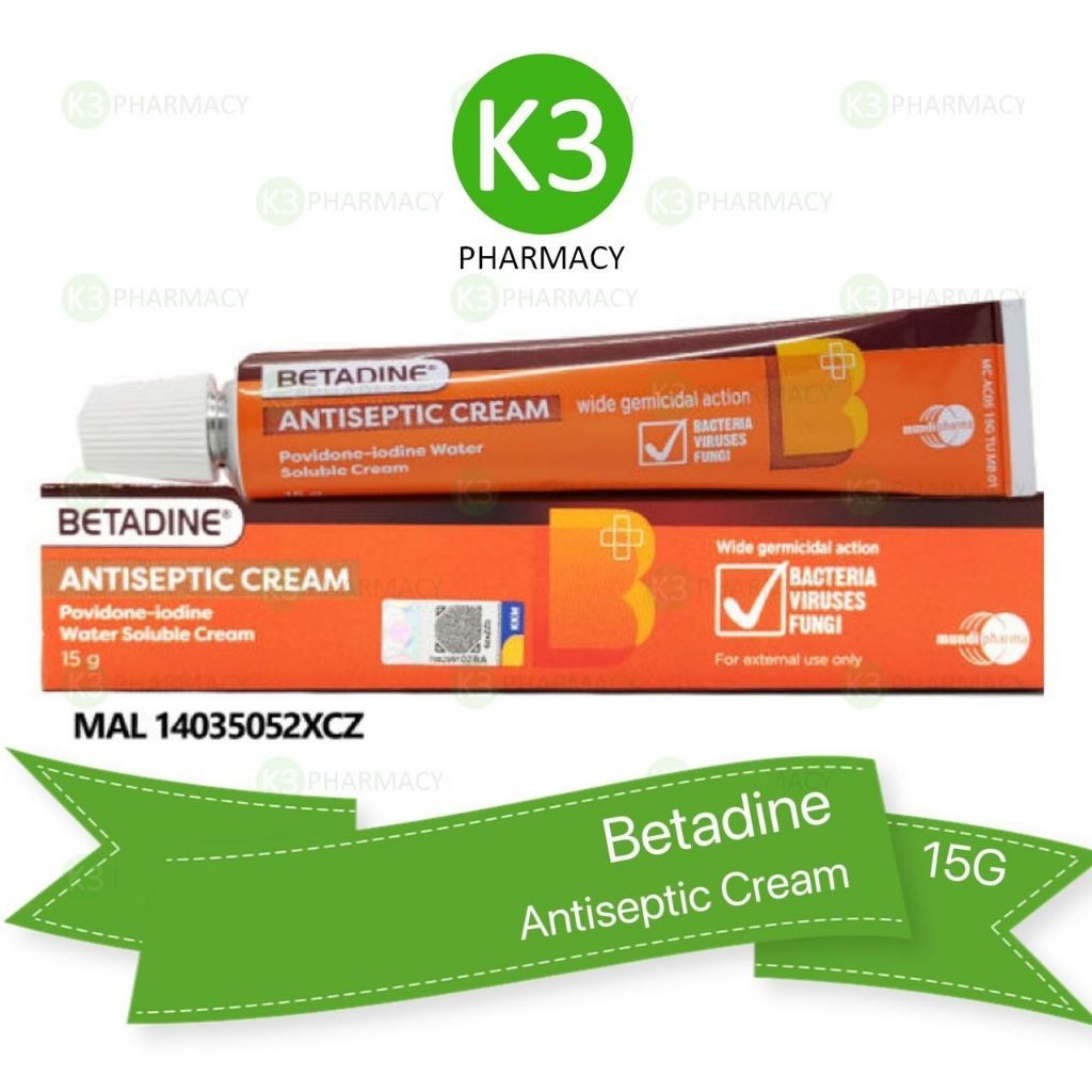 Betadine Antiseptic Cream (15G) | Shopee Malaysia