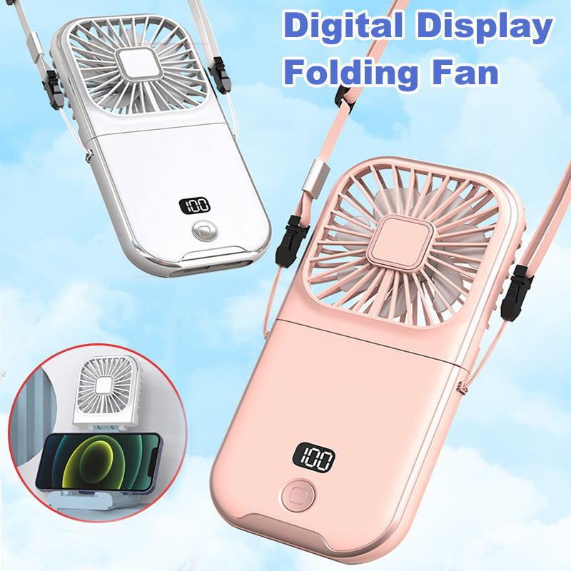 Goojodoq Mini Portable Fan USB Folding Mobile Phone Holder /3 in1 ...