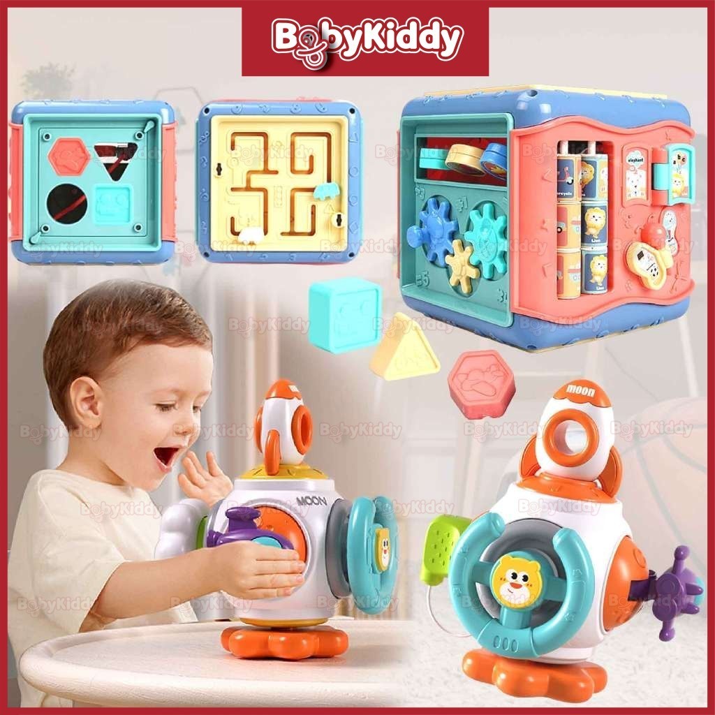 Multifunctional Toys Cube Sided Educational Shape Sorting Matching Box ...