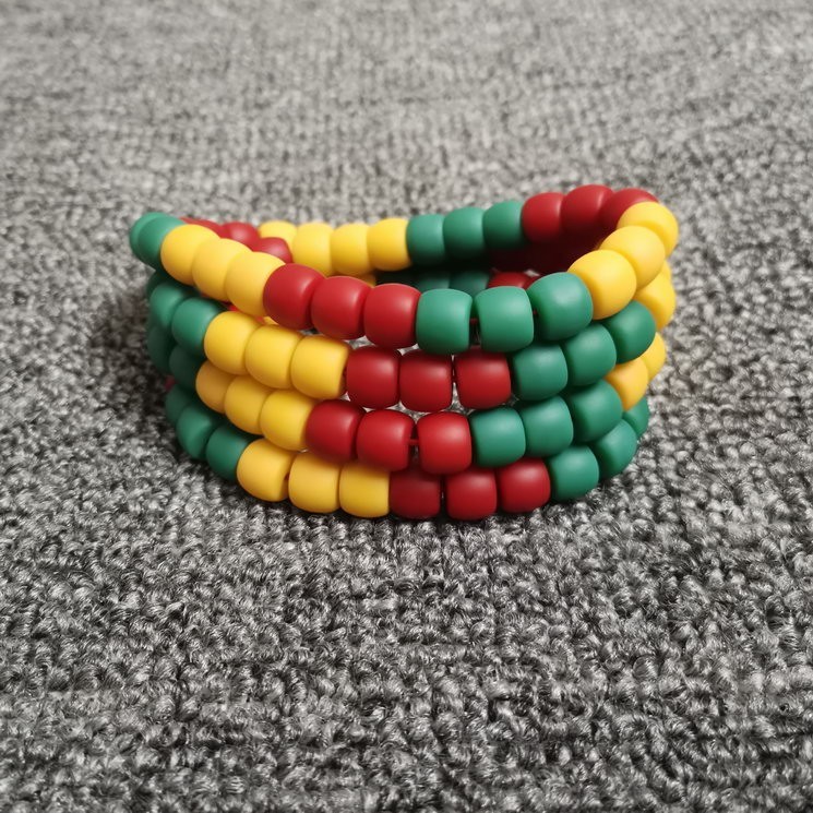 Nepal Ancient Method Sherpa Traffic Traffic Light Glass Barrel Bead ...