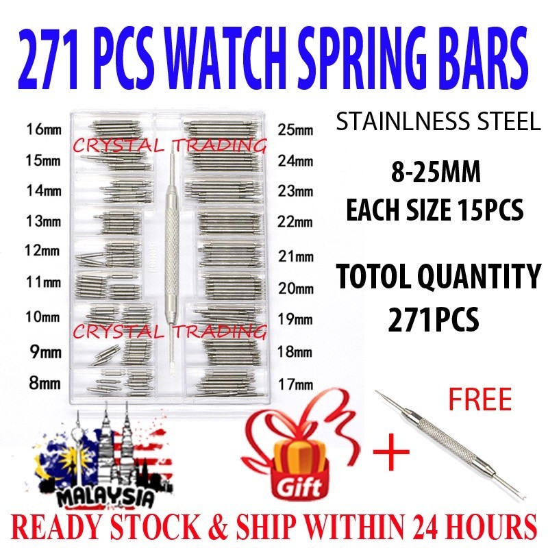 Watch Band Spring Bars Strap Link Pins Repair Watch Tool Sets for ...