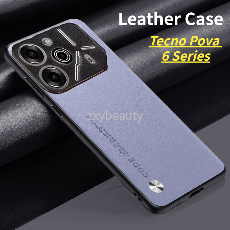 Tecno Pova 6 Pro Neo 5G 2024 Case Soft Silicone Plain Leather Protective Casing For 6Pro 6Neo ...