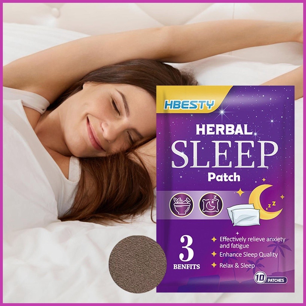 (SS) 10pcs Insomnia Help Sleep Type Herbal Sleep Patches Frequent Night ...