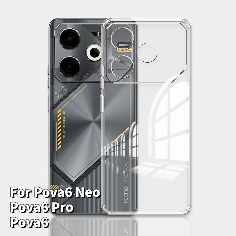 Clear Casing Tecno Pova 6 Pro Neo Pova6 Pova6Pro Pova6Neo 4G 5G Transparent TPU Phone Case ...
