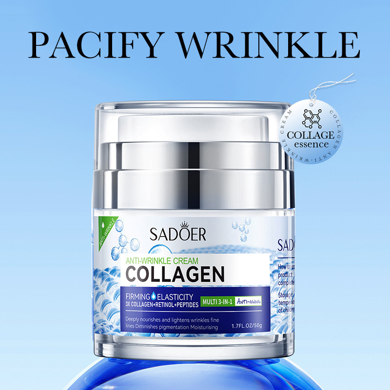 ROREC SADOER Collagen Anti-Wrinkle Cream Firming Elasticity 3X Collagen Retinol Peptides ...