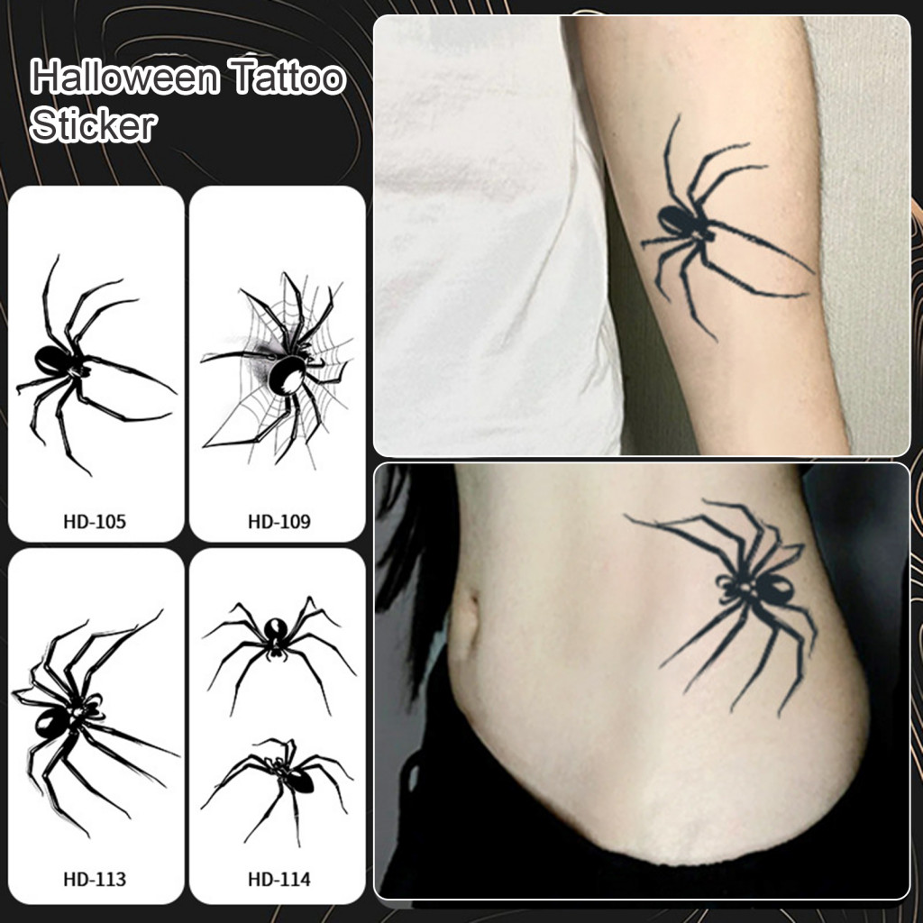 Halloween Spirit Temporary Tattoo Temporary Spider Tattoo Realistic ...