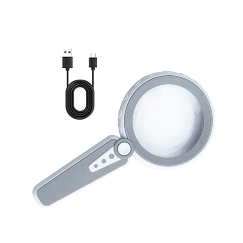 PCF* LED Lighted Magnifier With Double Lens Power Illuminated Loupe for ...