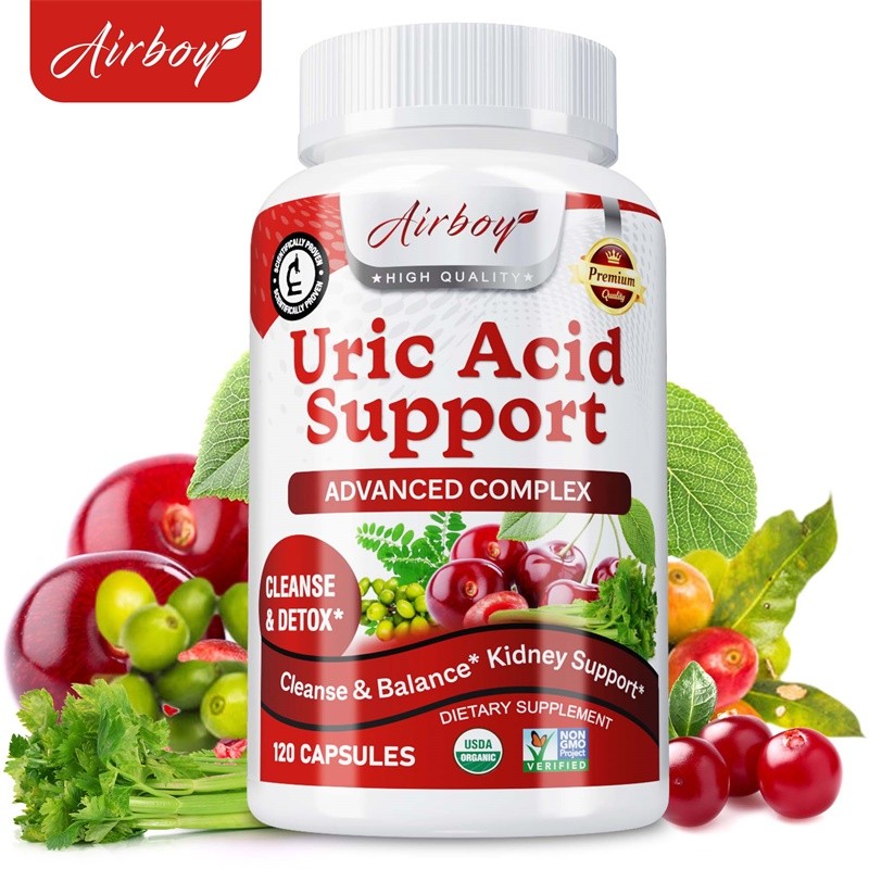 Airboy Uric Acid Support Supplement, Advanced Complex, Uric Acid ...