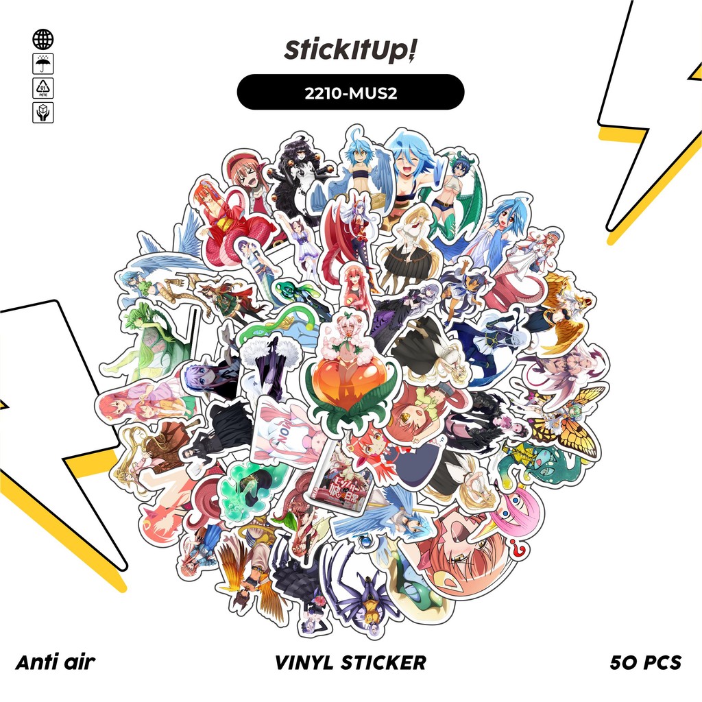 50 Pcs Sticker Pack ANIME SERIES MONSTER MUSUME CHARACTER MIX 02 Cute ...