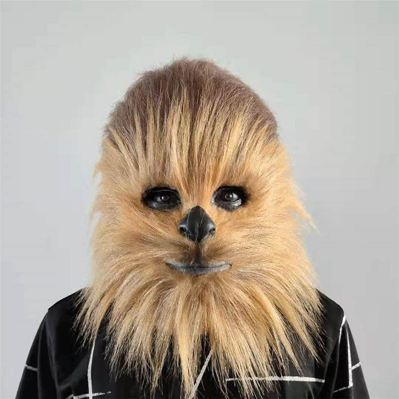 Chewbacca Mask Ape Cosplay Helmet Full Head Latex Flexible Helmet ...