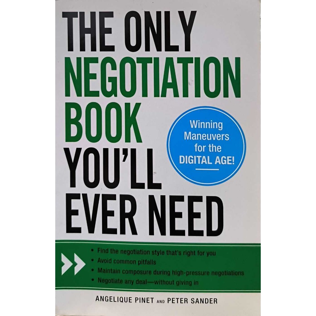 [BnB] The Only Negotiation Book You'll Ever Need by Angelique Pinet ...