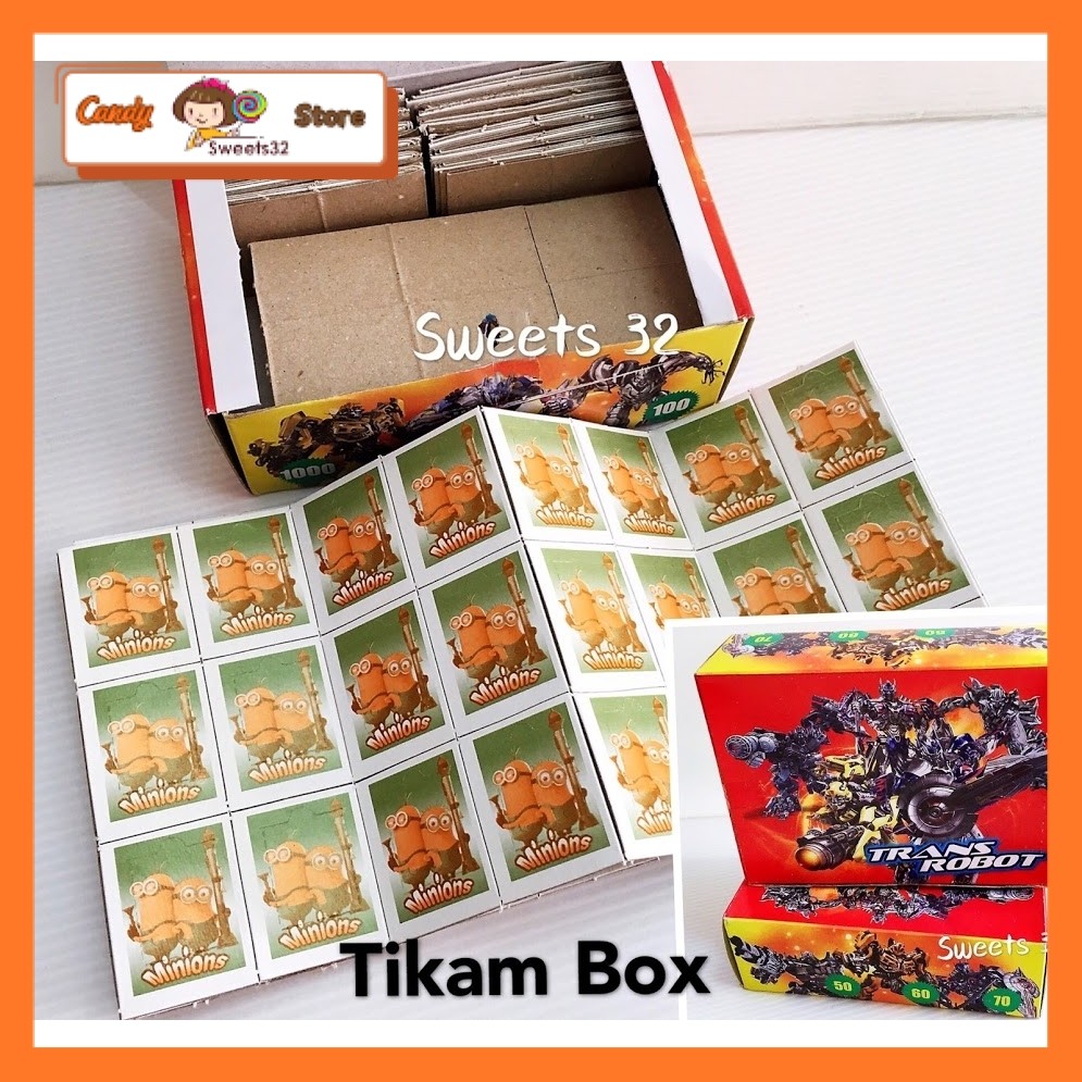 Tikam Box Card Game (random) 400pcs Childhood Memories/Tikam Duit ...
