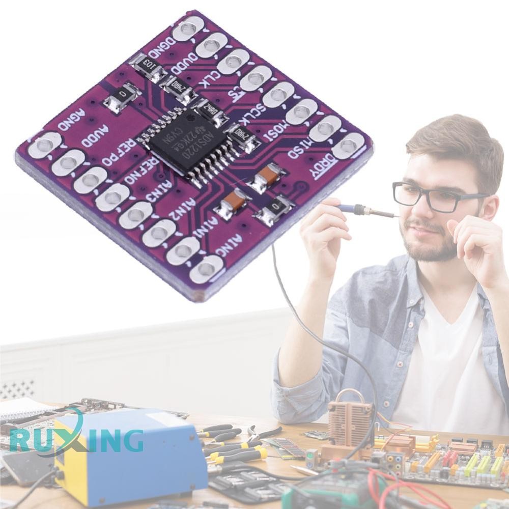 ADS1220 ADC SPI I2C Low-power 24 Bit Analog To Digital Converter ADC SPI I2C/IIC [ruxing.my ...