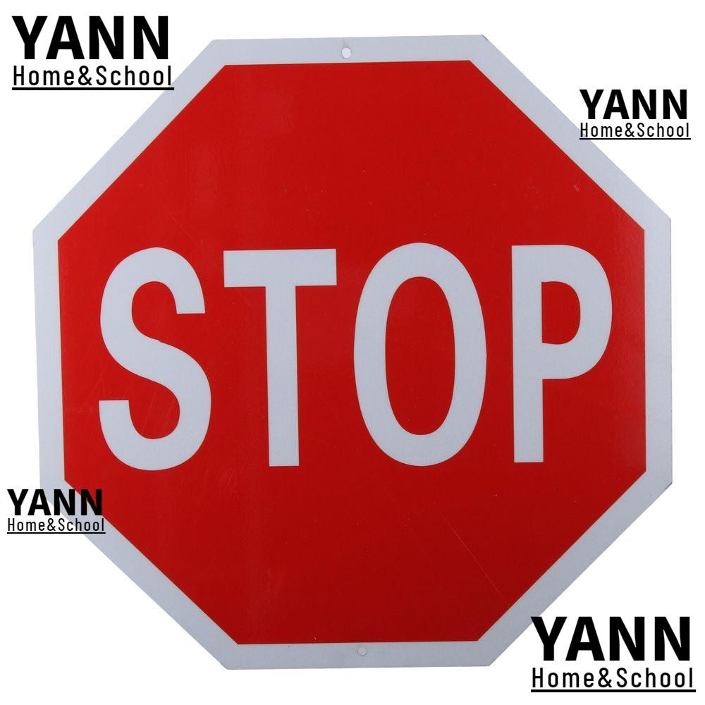 YANN Stop Sign, Octagon 12" x 12"/30 x 30cm Warning Reflective Aluminum ...