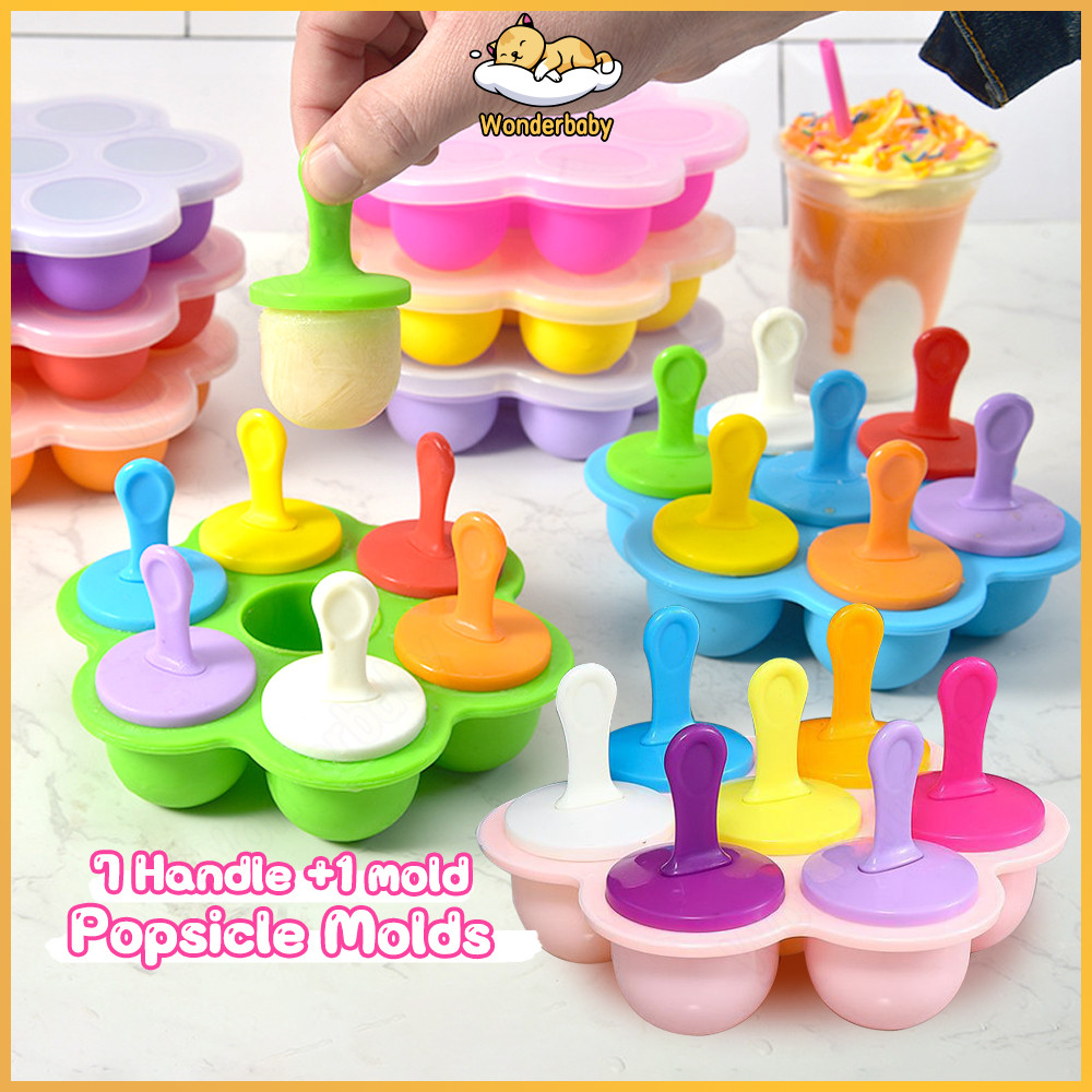 Wonderbaby 7Grid Silicone Ice Popsicle Mold DIY Ice Pop Maker Mould ...