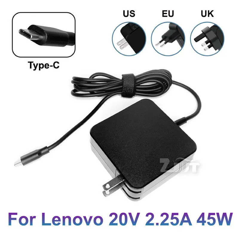 20V 2.25A 45W USB-C Type-C Laptop PD Charger AC Power Adapter For ...