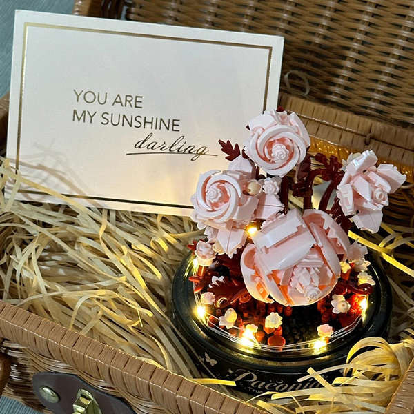lego brick lego flower bouquet Batu bata Lego, sejambak abadi, bunga ...