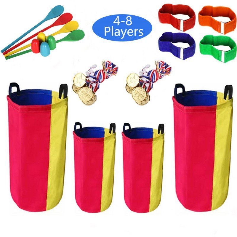 Kids Sack Racing Games Outdoor Sport Jumping Running Competition Toys ...