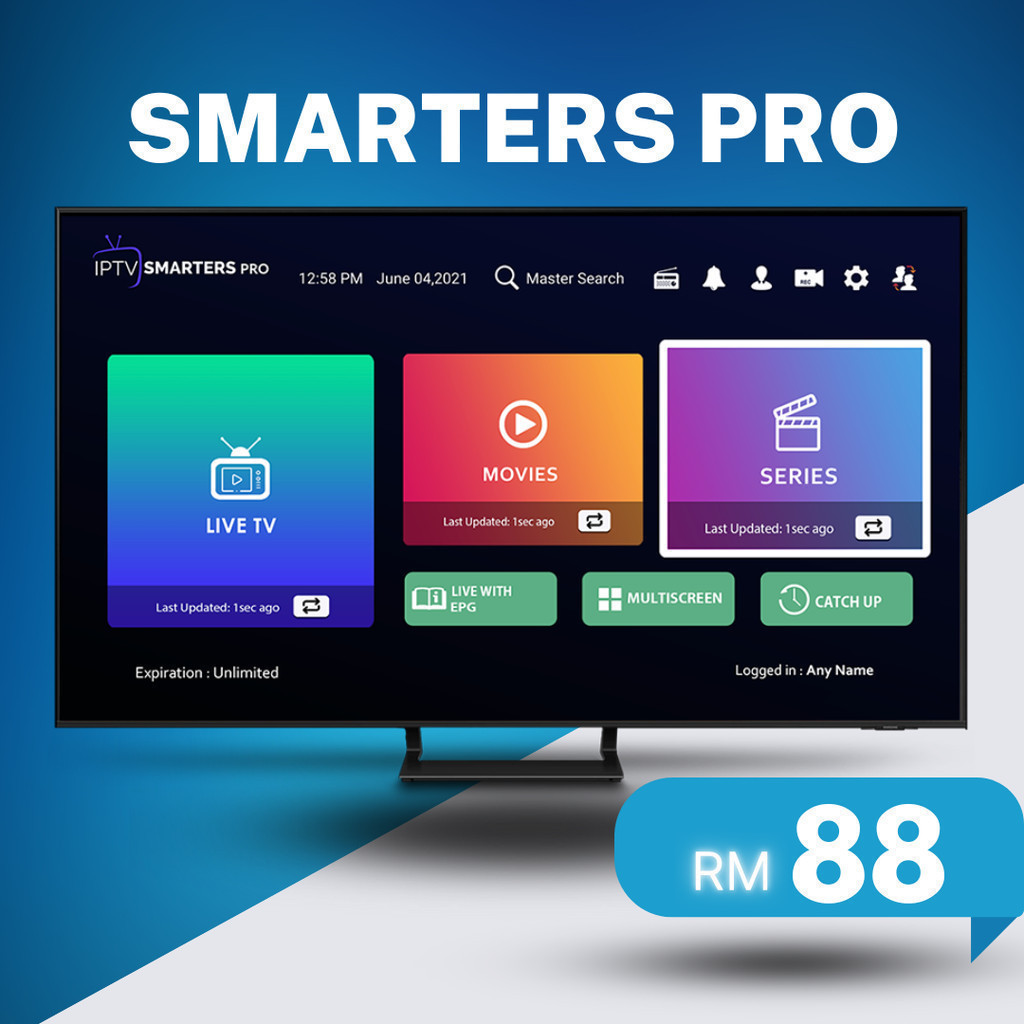Smart TV IPTV Smarter Pro VIP for 1 Year Lifetime Unlimited | Shopee ...