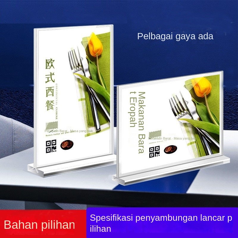 Eight-character Pull-Out Table Sign Display Stand Acrylic Table Card ...