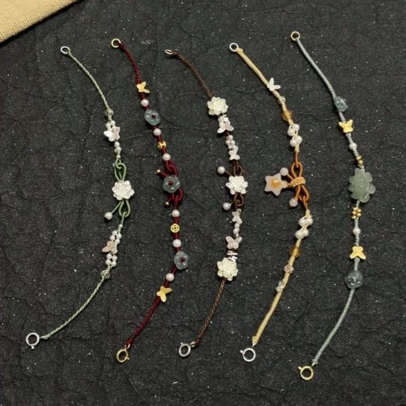 Braided Bow Star Bracelet Female White Simple Hand Accessories Hand ...