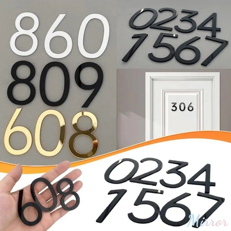 Numeral Plate Plaque Sign Gate Digits Number Tag Label Hotel 0 To 9 ...