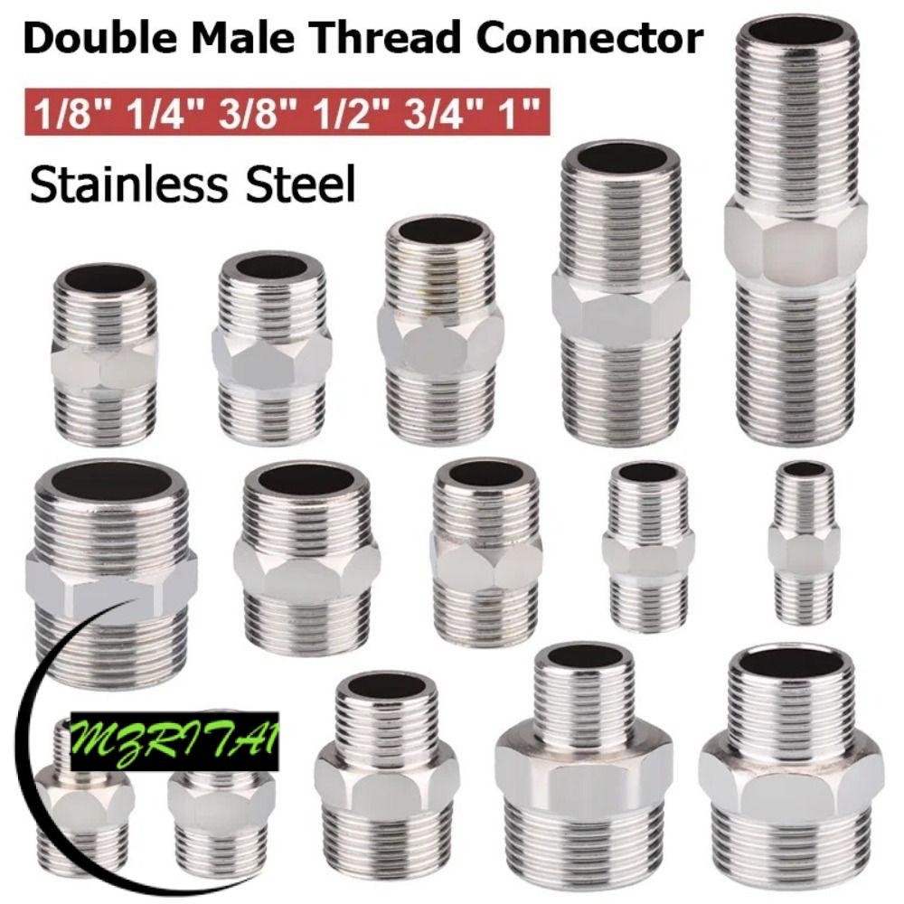 MARITA1 Double Male Thread Connecter, 201 Stainless Multiple ...