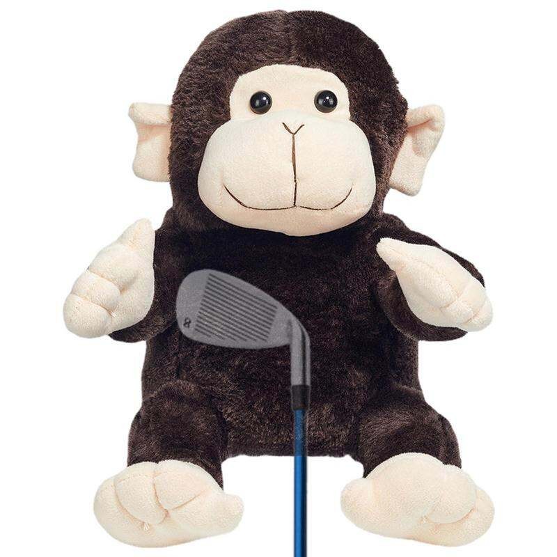 Golf Club Head Covers Plush Monkey Shape Golf Driver Head Cover Wedge ...
