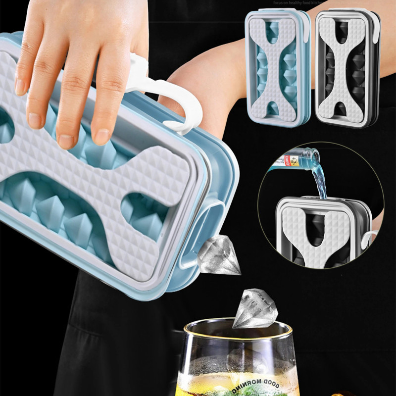 2 in1 Portable Silicone Ice Ball Mold Ice Maker Water Bottle Ice Cube ...