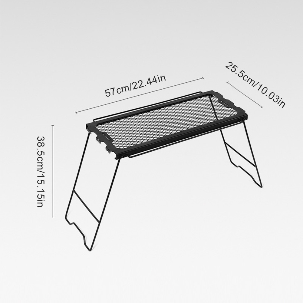 Folding Grid Table Iron Multifunctional Side Hanging Table for Picnic ...