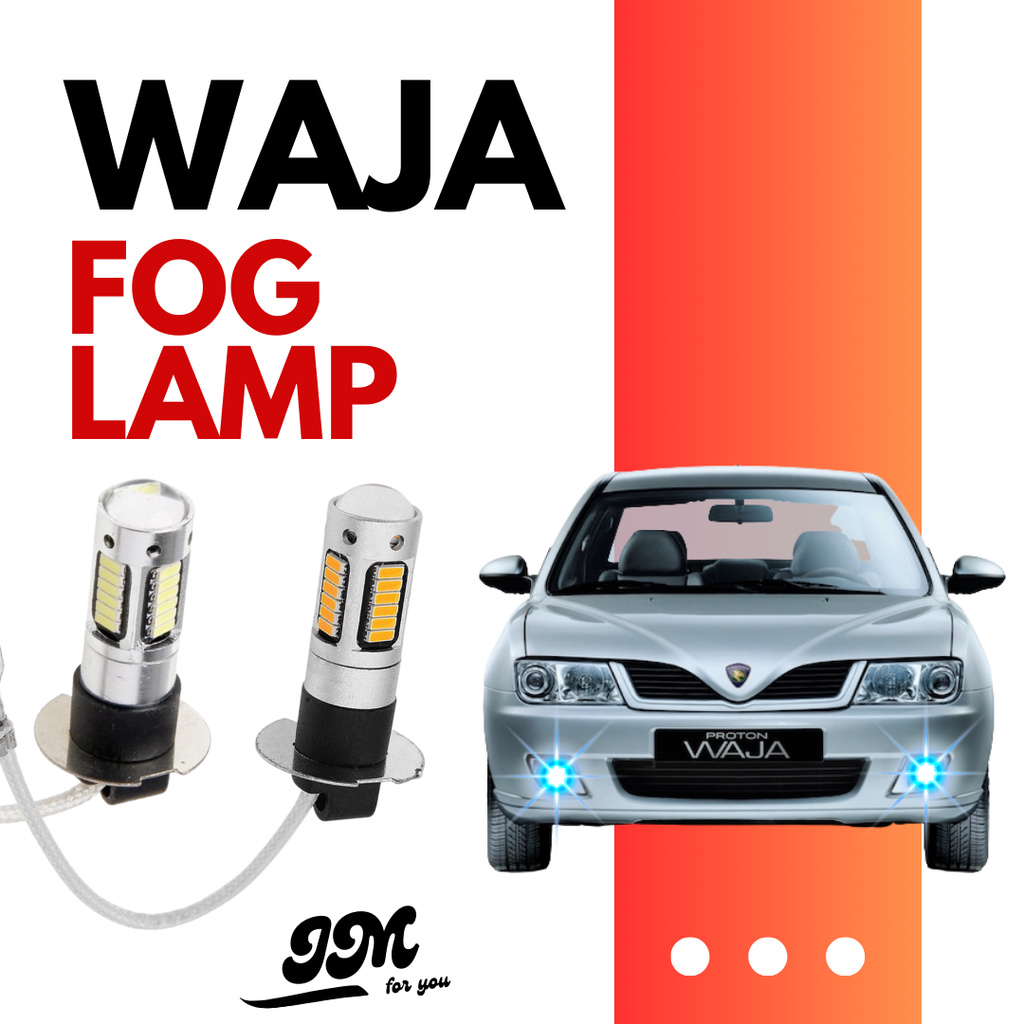 PROTON WAJA FOG LAMP LED BULB White Yellow Lampu Spotlight Sport Light ...