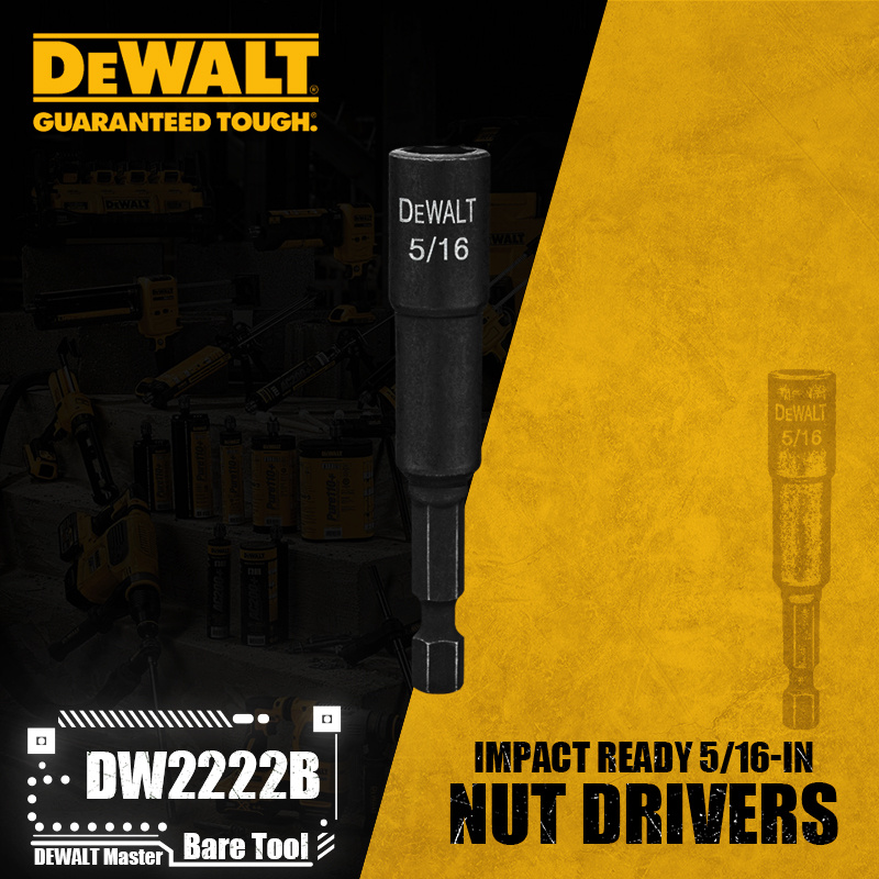 DEWALT DW2222B IMPACT READY 5/16" Nut Drivers Power Tool Accessories ...