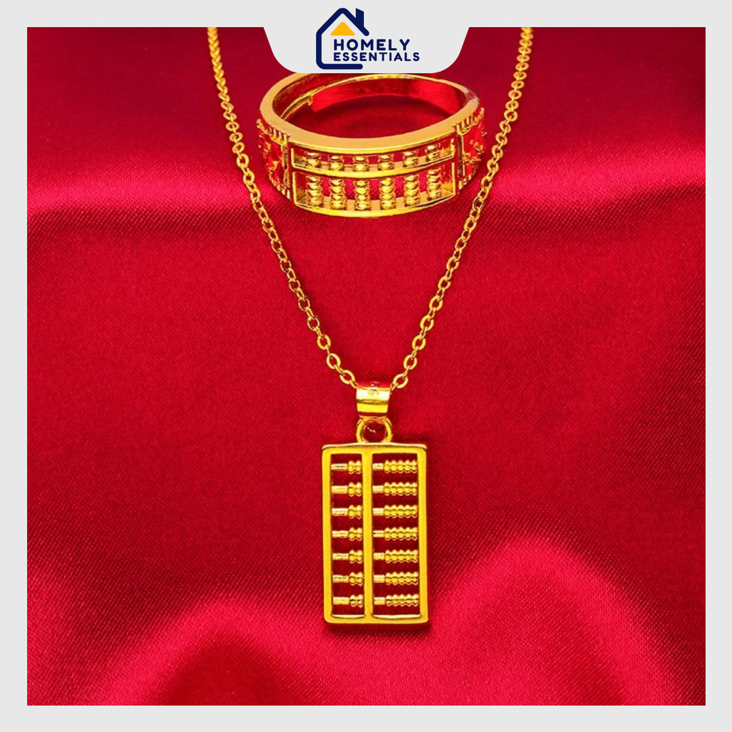 【Ready Stock】 - Kecemerlangan Abakus Emas: Cincin Perhiasan Emas yang ...