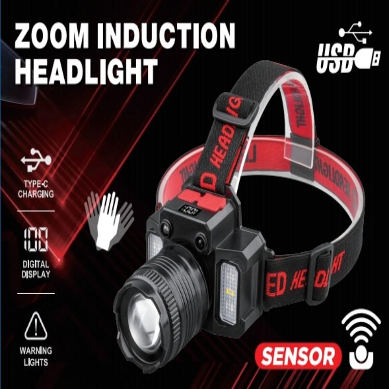 digital display 5 Lighting Modes Telescopic Zoom Hand Wave Induction ...