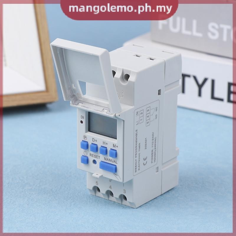 [MANGO] 1pc Electronic Weekly 7 Days Programmable Digital Timer Switch Relay Control 220V 230V ...