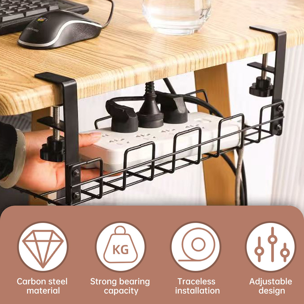 Under Table Cable tray Under Desk Cable Management Tray Desk Bottom ...