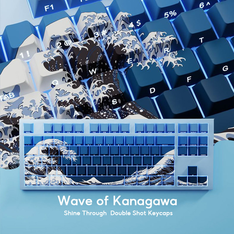 Shine Through Keycaps - Double Shot PBT Cherry Profile Side Print ...