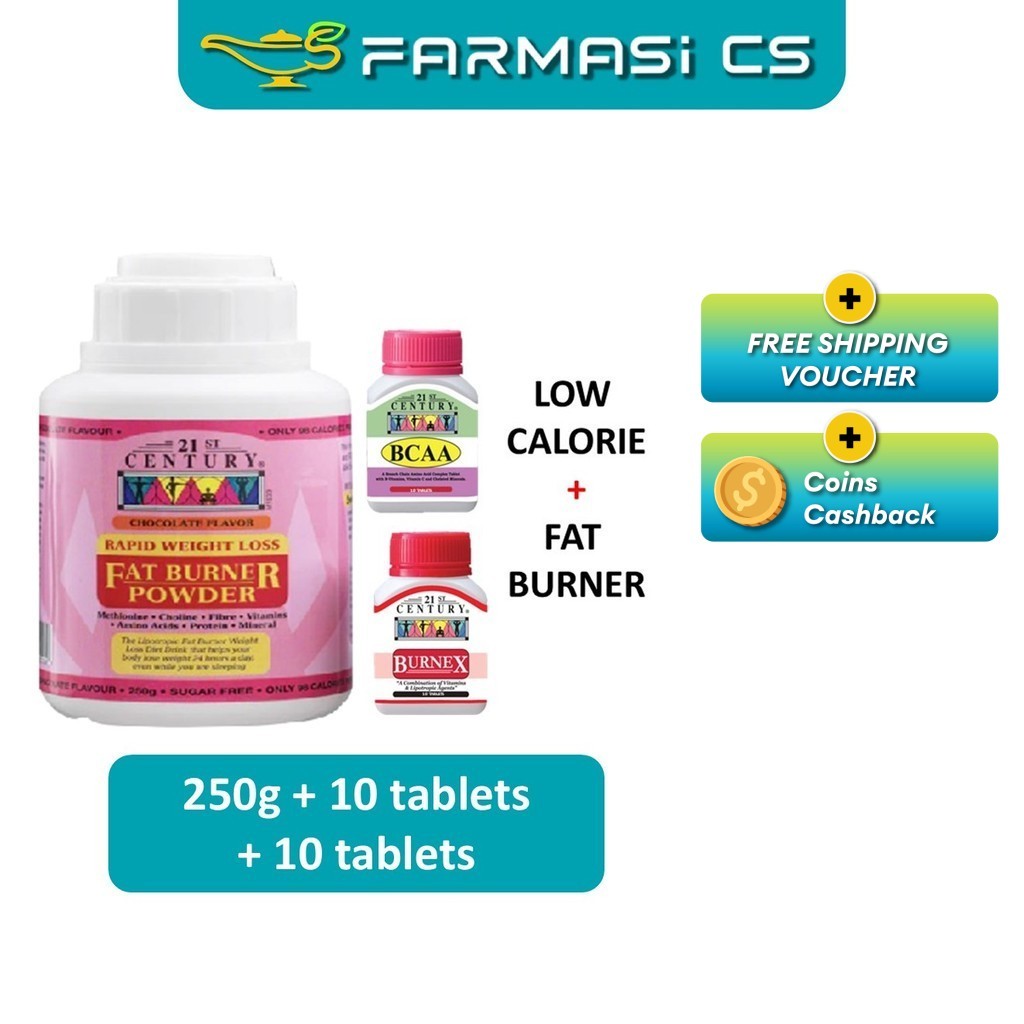 21st Century Rapid Weight Loss Fat Burner Powder Chocolate Flavour 250g ...