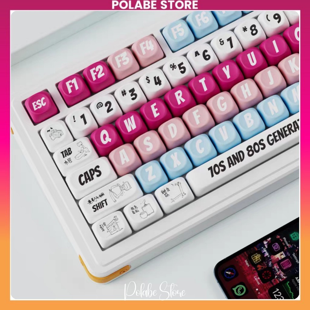 Keycap MOA 80gens Generation moa profile mechanical keyboard Polabe ...