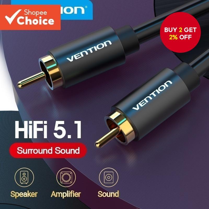 Vention RCA Audio Cable 1m 1.5m 2m RCA to RCA Male to Male Stereo Video ...