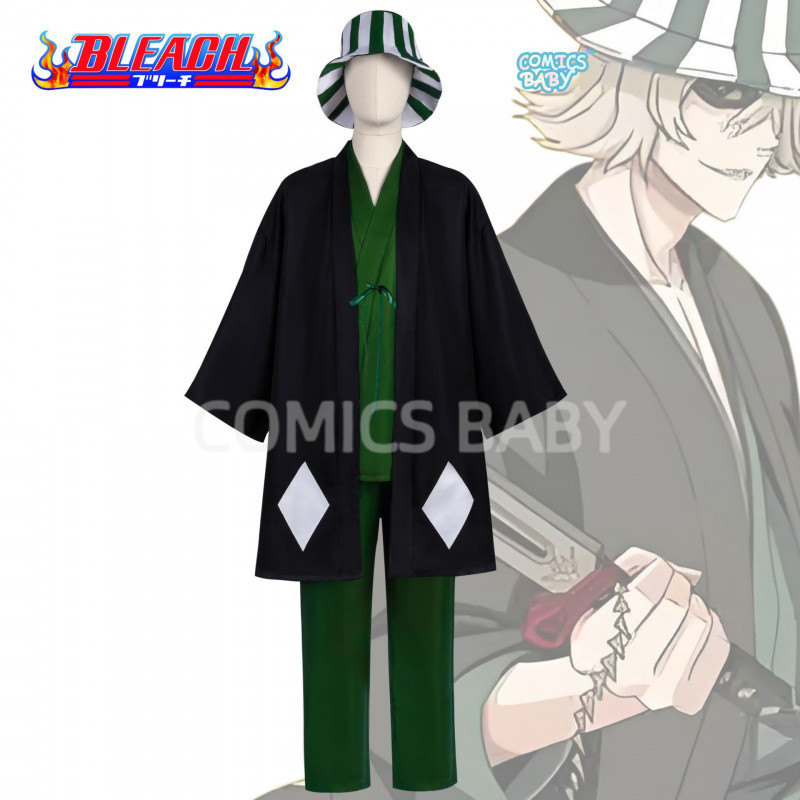 BLEACH Urahara Kisuke Cosplay Costume Anime Halloween Uniform浦原喜助 ...