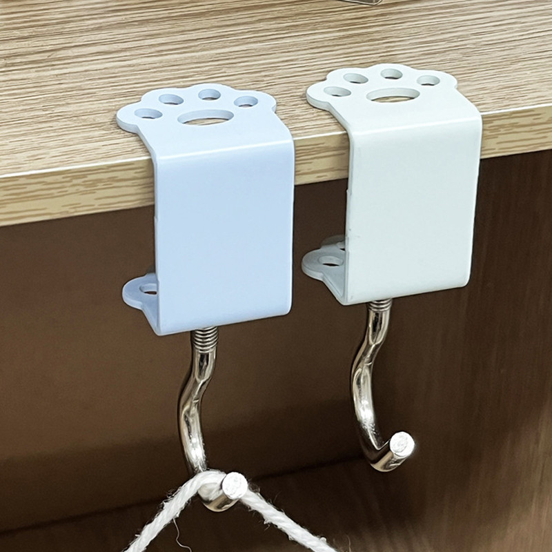 LEFT Kawaii Cat Claw Hook Adjustable Desk Edge Hook Bag Hook Table Side ...